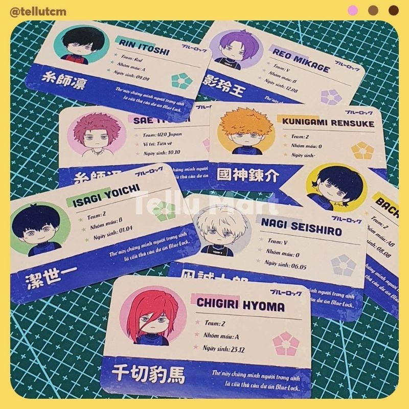 Thẻ Bài ID Card Blue Lock Retro Collection | Shopee Việt Nam