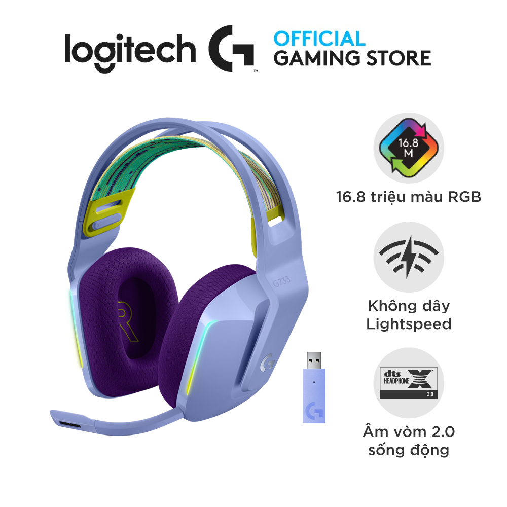 Logitech G733 Lightspeed Wireless Gaming Headset - Suspension Headband ...