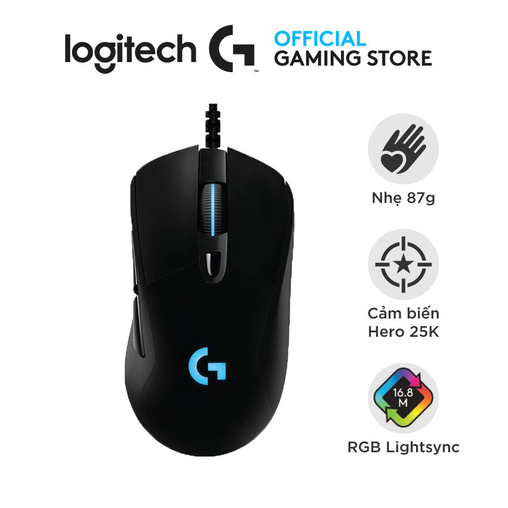 Logitech G403 Hero Wired Gaming Mouse - Hero 25K DPI Sensor, RGB ...