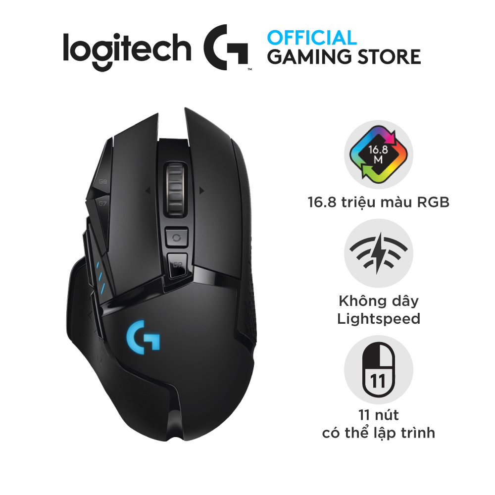 Logitech G502 LIGHTSPEED Wireless Gaming Mouse - HERO 25K Sensor, RGB ...