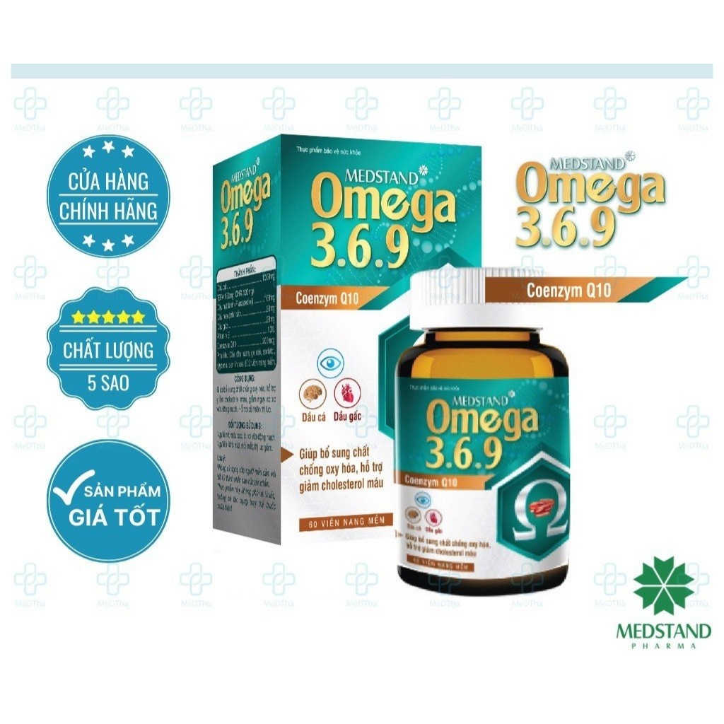 Omega 369 Medstand lọ 60 viên hỗ trợ chống oxy hóa cải thiện thị lực ...