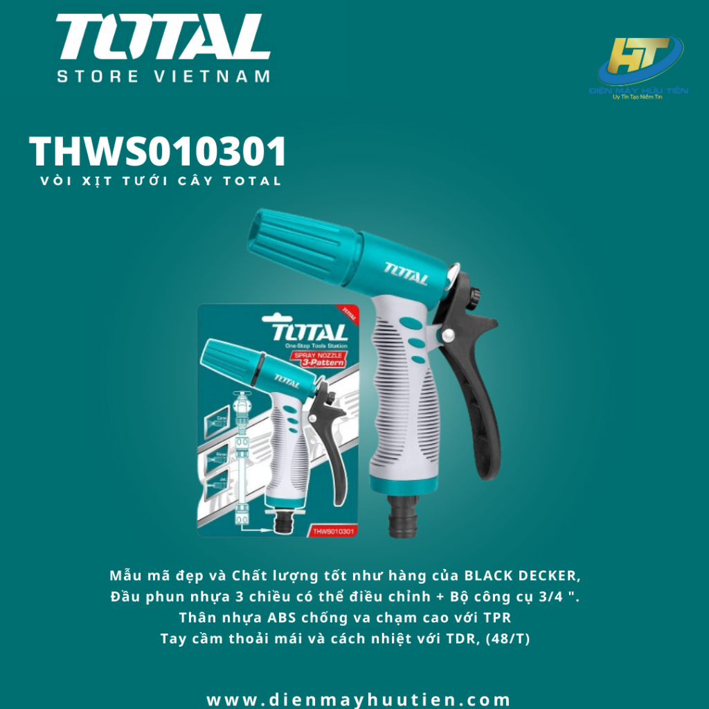 Đầu phun nước máy xịt rửa Total THWS010301 | Shopee Việt Nam
