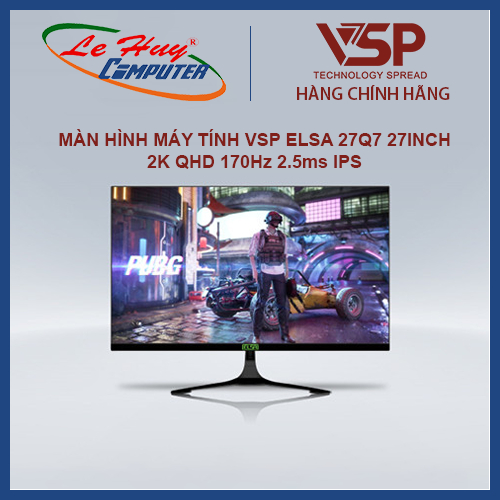 Màn hình máy tính VSP ELSA 27Q7 27inch 2K QHD 170Hz 2.5ms IPS | Shopee Việt Nam