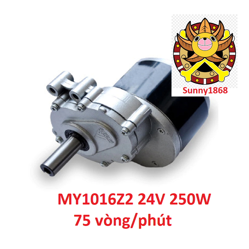 Motor MY1016Z2 250W 24V 75 vòng/phút , động cơ xe lăn giảm tốc đôi có ...
