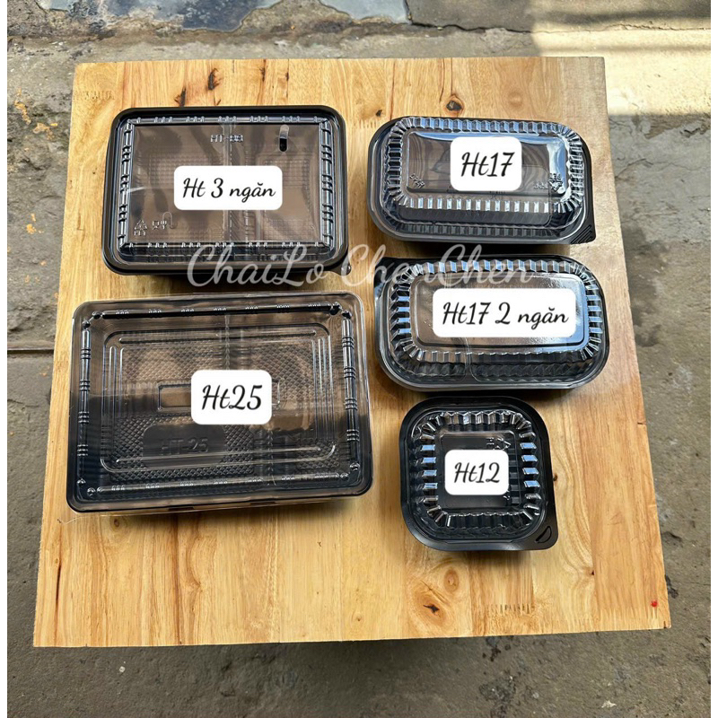 [Rẻ vô địch] Combo 50 hộp nhựa đế đen đựng cơm ht12 , ht17 , ht25, ht 2 ngăn, ht 3 ngăn | Shopee ...