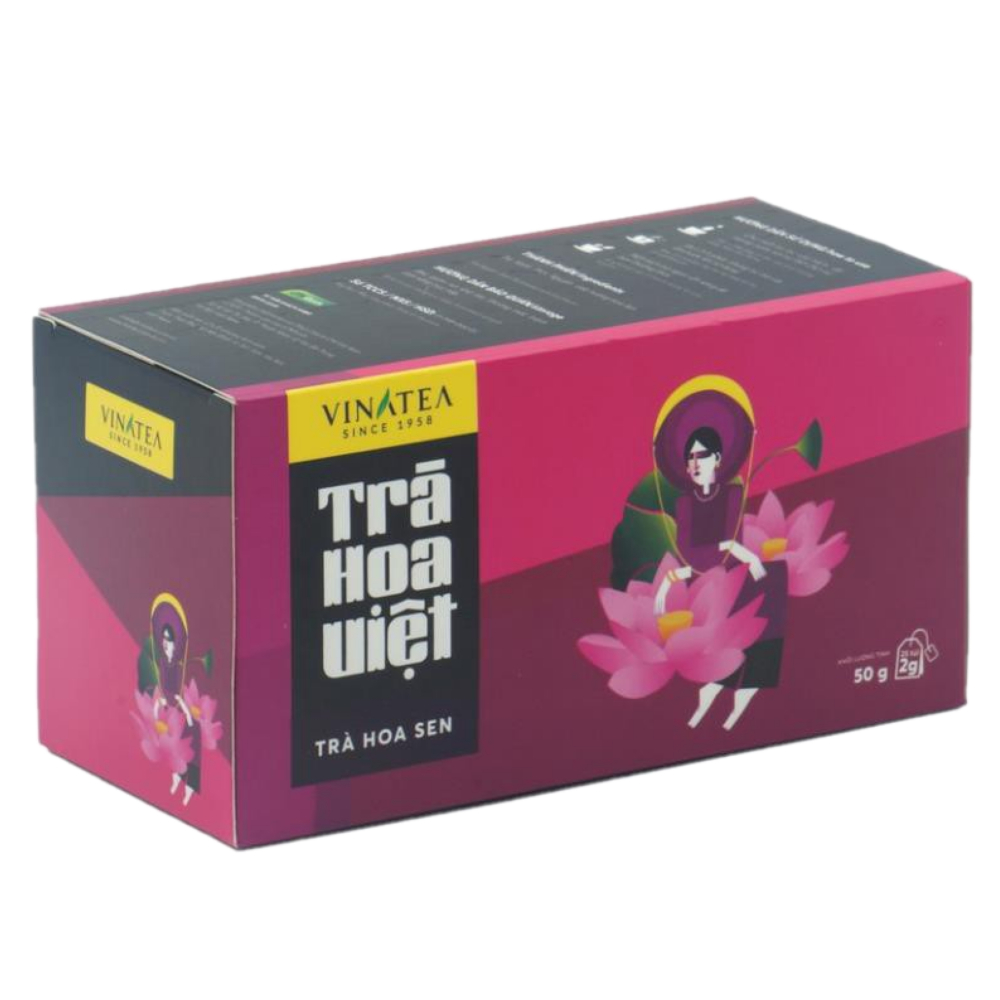 Trà Vinatea Hoa Việt Hoa Sen 25 Gói x 2G | Shopee Việt Nam