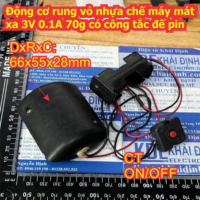 Động cơ rung vỏ nhựa chế máy mát xa 3V 0.1A / 0.4A 70g có công tắc đế pin kde7983 | Shopee Việt Nam