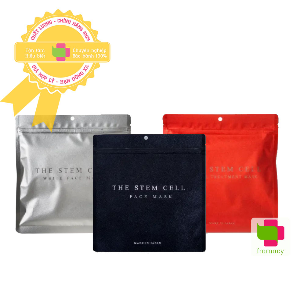 Mặt nạ tế bào gốc dưỡng ẩm, chống lão hóa, làm trắng da The Stem Cell Face Mask, Nhật Bản (30 ...