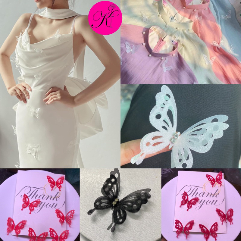 Cánh bướm voan trang trí váy áo, lúp cô dâu | Shopee Việt Nam