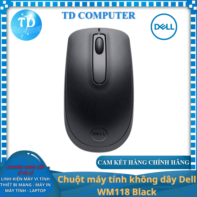 Chuột máy tính không dây Dell WM118 Black - Hàng chính hãng DigiWorld ...