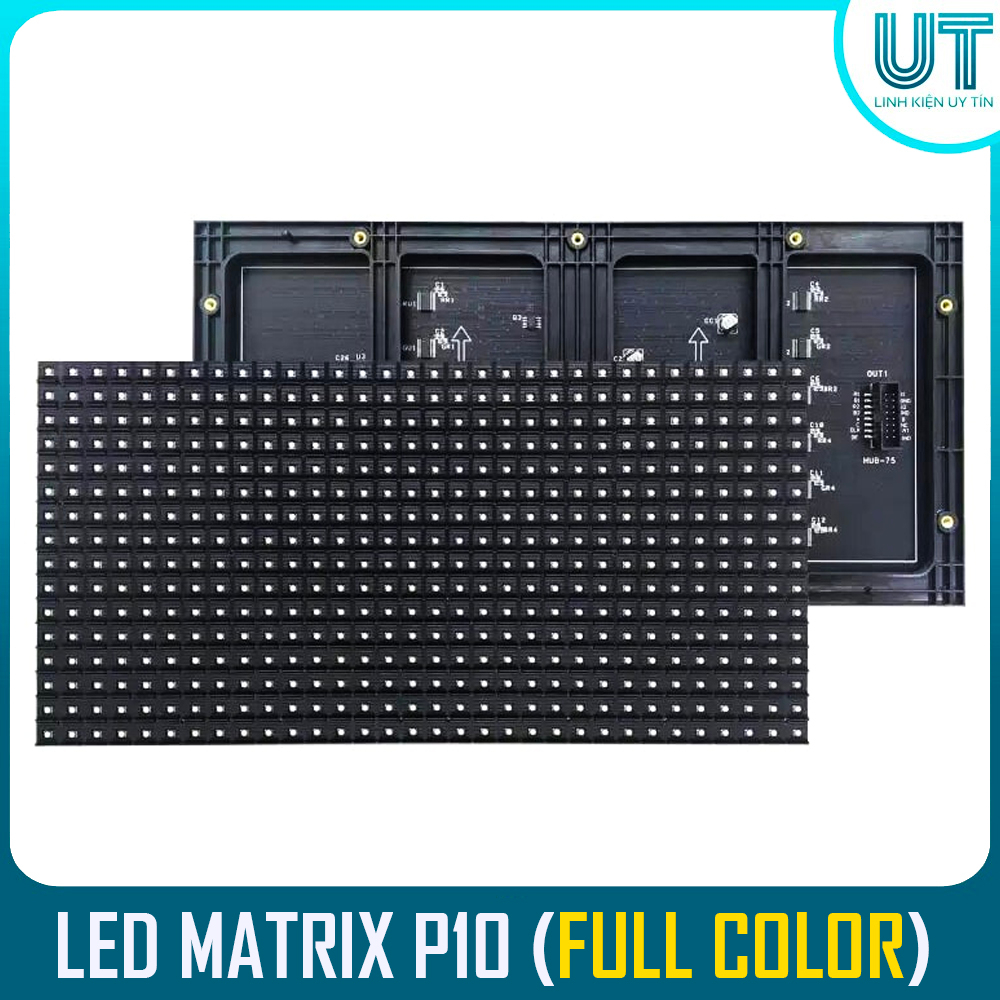 LED matrix P10 trong nhà fullcolor - Đủ phụ kiện dây kết nối ( Hàng cao ...