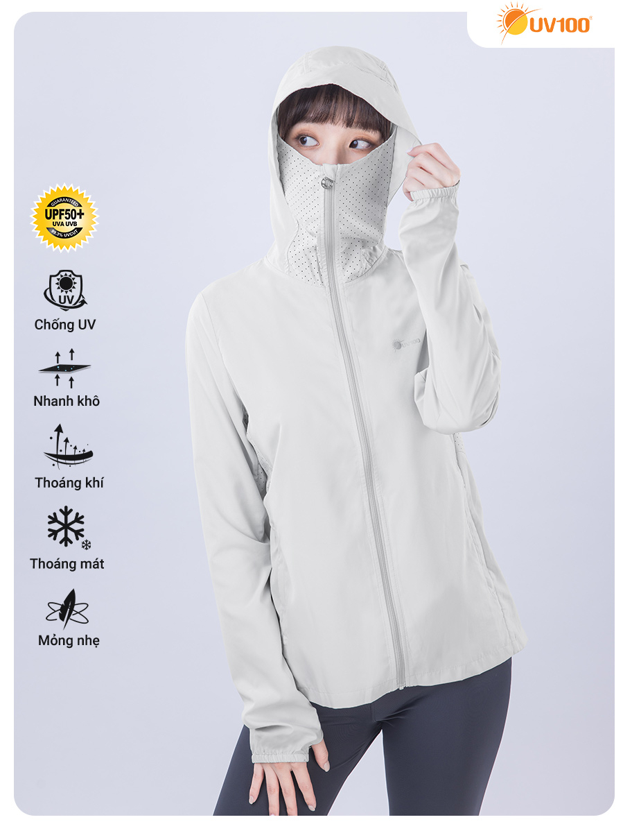 [Giao hoả tốc] Áo khoác chống nắng Suptex Cool UV100 AL23126 siêu mỏng nhẹ, có mặt nạ che mặt ...