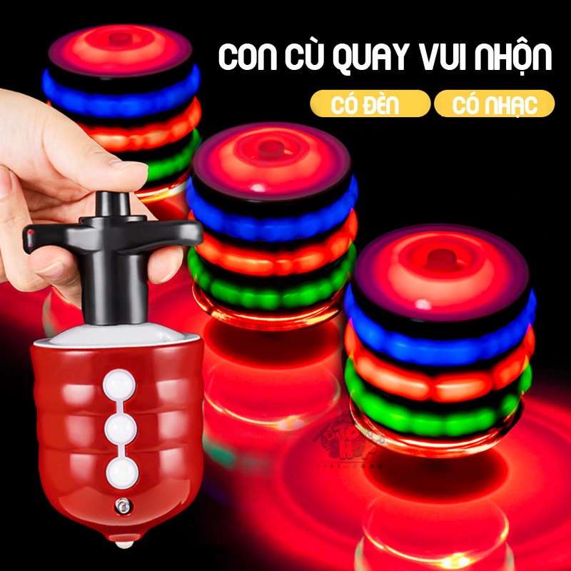 Đồ chơi con quay, cù quay có nhạc và đèn LED phát sáng | Shopee Việt Nam