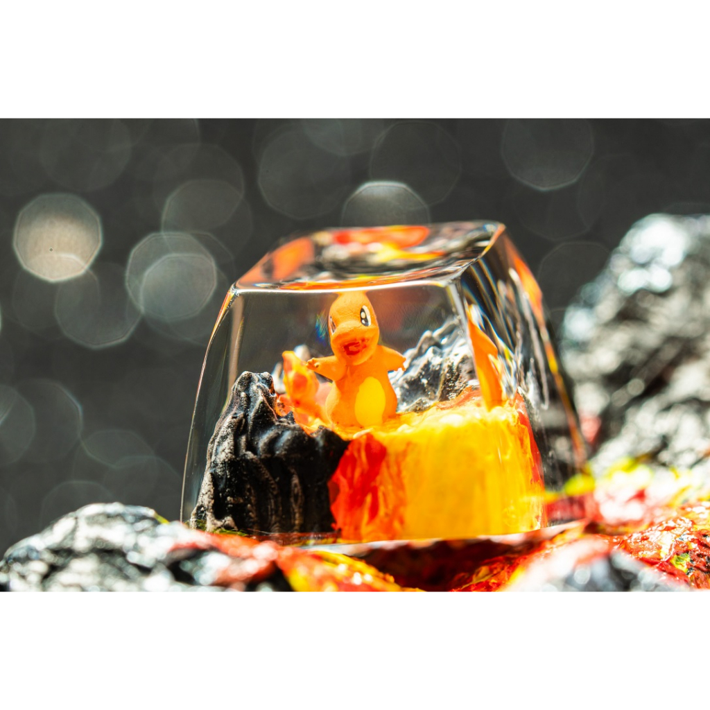 Keycap Charmande, nút bàn phím thủ công anime, keycap custom pokemon ...