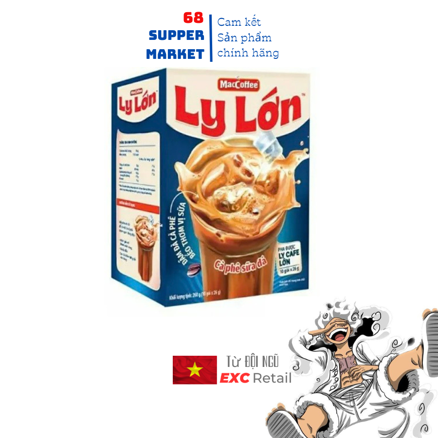 Cà phê Ly Lớn Hộp (hộp 10 gói x 26g) - Maccoffee có nhãn CF Phố ...