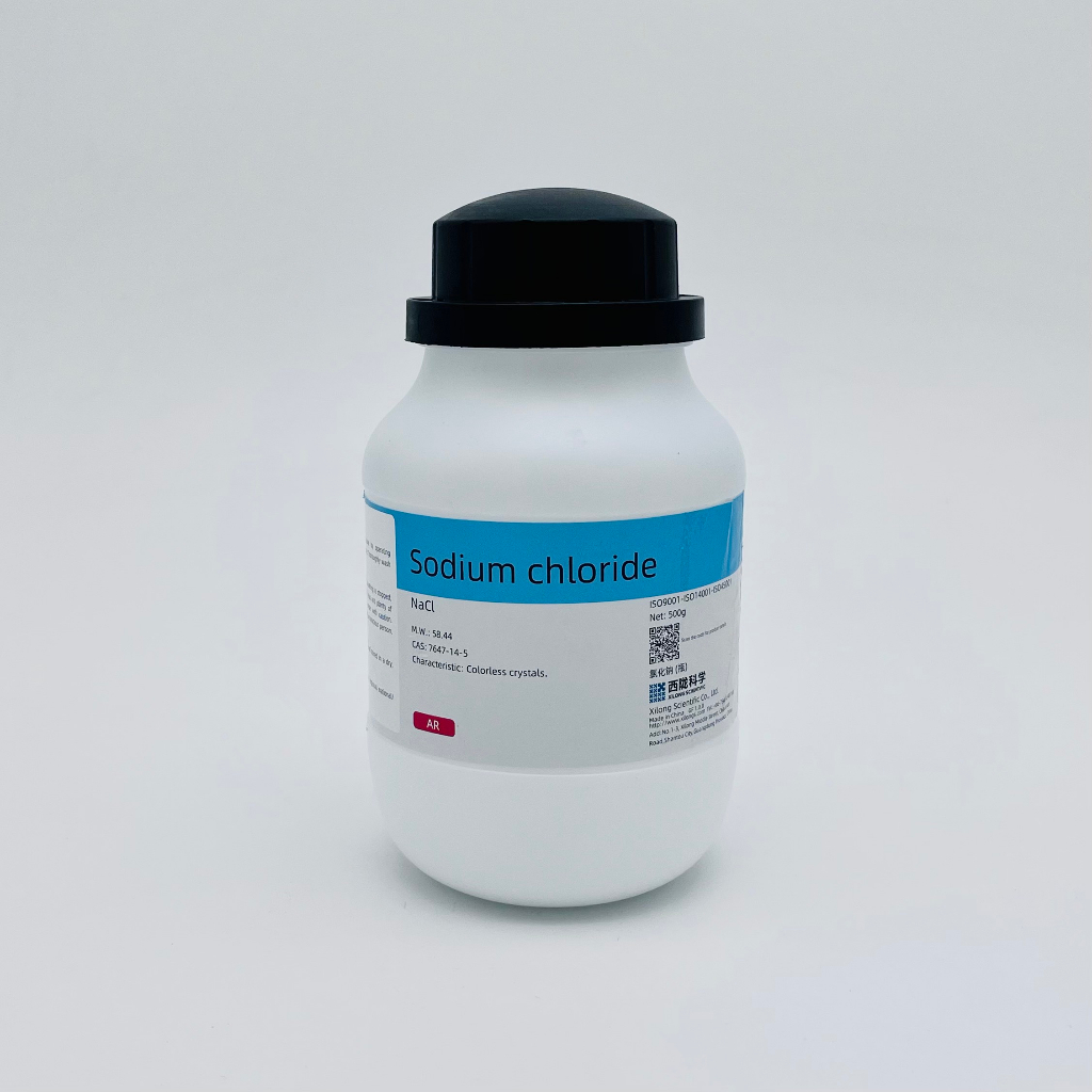 Hóa chất Sodium Chloride (NaCl, Xilong, chai 500G, Cas 7647-14-5, TQ ...