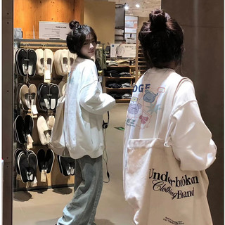 FOCUS local brand retro Trắng áo nỉ sweater nữ bigsize levents áo khoác ...
