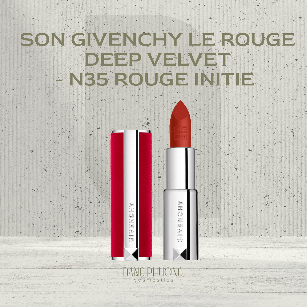 Son Givenchy Le Rouge Deep Velvet Màu 35 Rouge Initie | Shopee Việt Nam