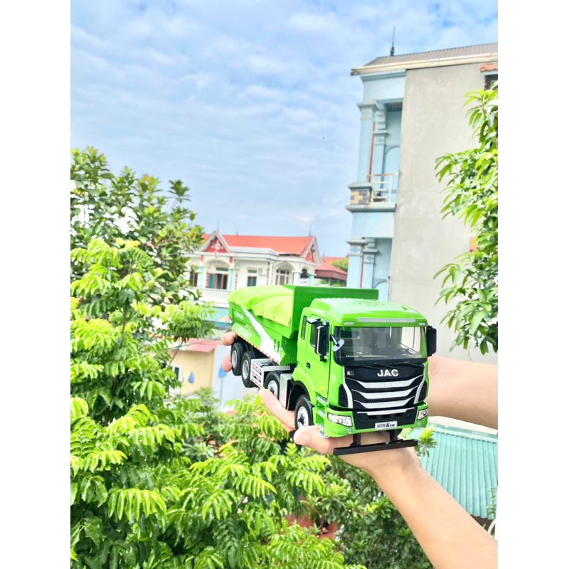 Mô Hình Xe Ben JAC 4 Chân Tỉ Lệ 1:24 Full Kim Loại | Shopee Việt Nam