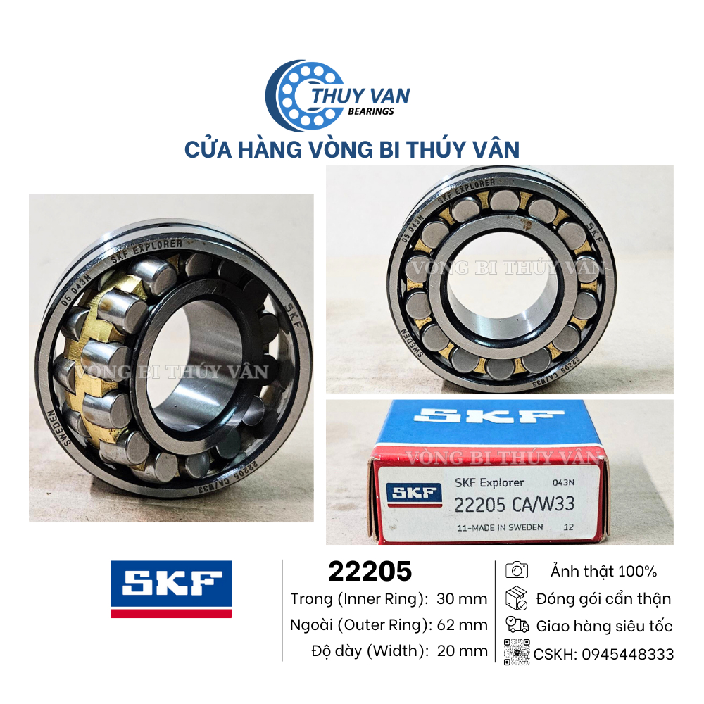 Vòng bi bạc đạn tang trống cà na nhào tự lựa 22205(3505) 22206(3506 ...