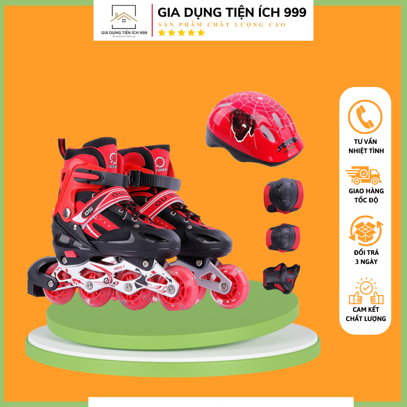 Giày Trượt Patin Người Lớn Và Trẻ Em, GiàyPatin Cao Cấp, Giày Patin Có Bánh Phát Sáng ( FREE ...