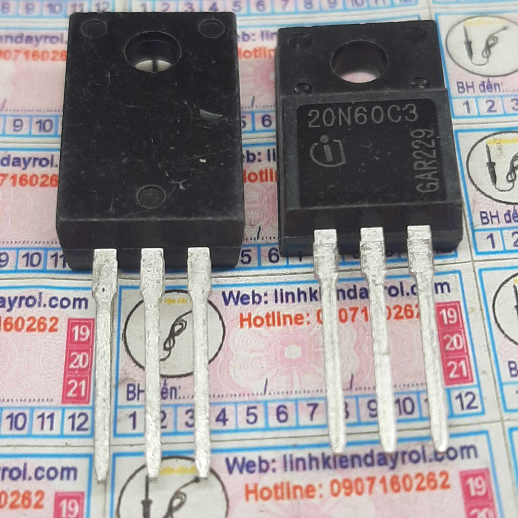 20N60C3 SPA20N60C3 MOSFET 650V 20.7A kênh N TO-220F lưng nhựa cách điện ...