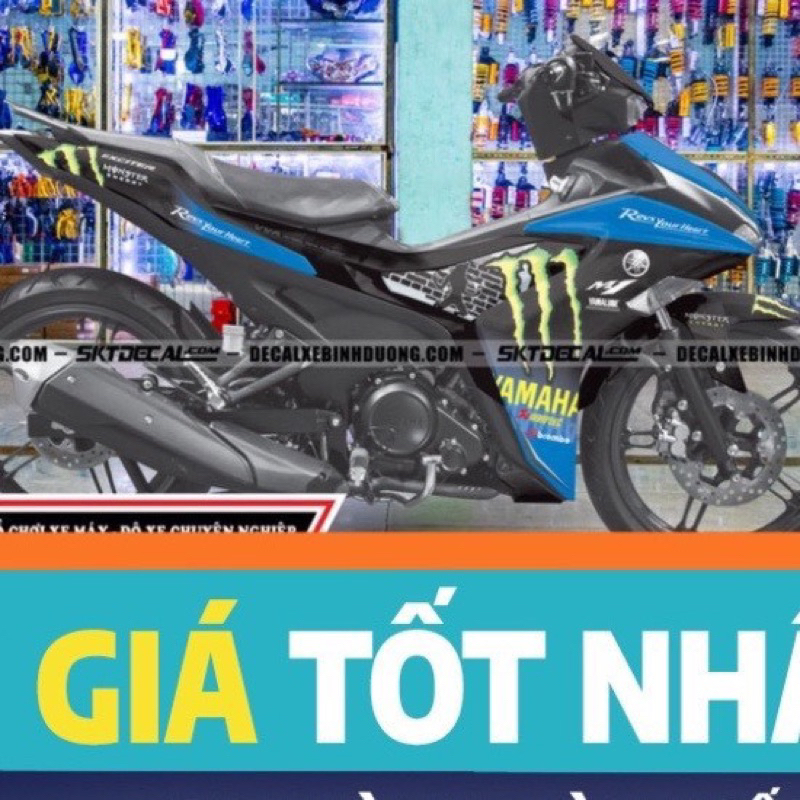 Tem trùm exciter 155 ♦FREESHIP♦ xanh gp monster, tem exciter155, team ...