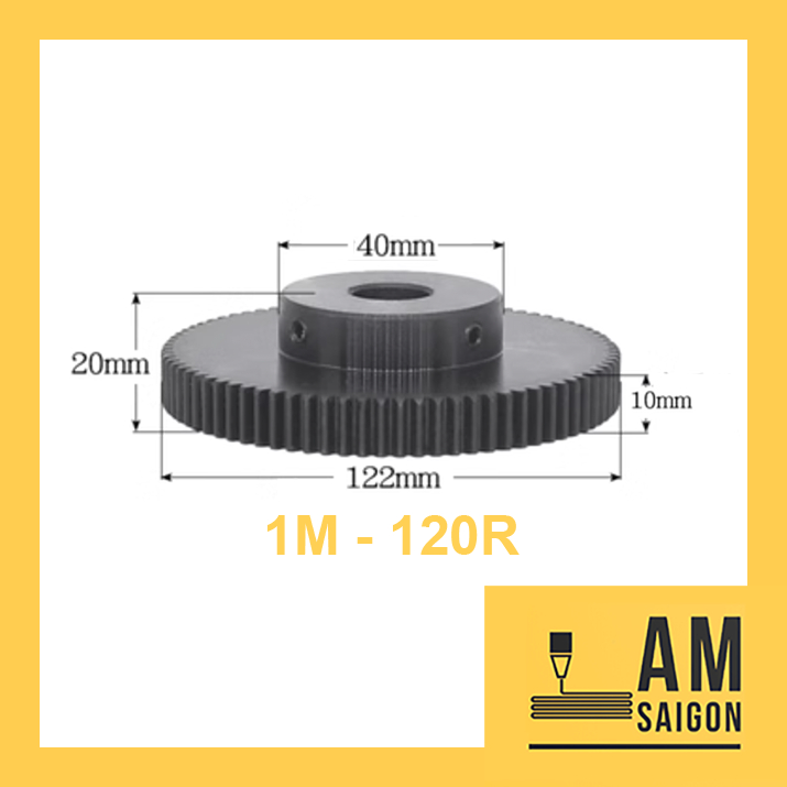 BÁNH RĂNG KIM LOẠI - BÁNH RĂNG THÉP 1M - [MODULE 1] 48 Răng đến 120 ...