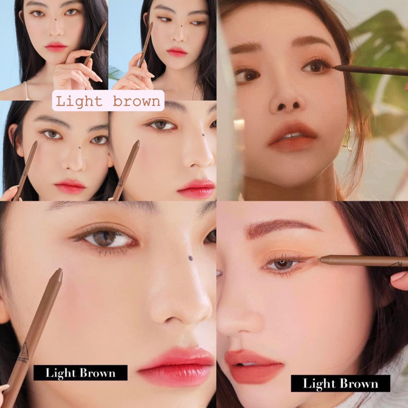 [CHÍNH HÃNG 100%] CHÌ KẺ MẮT 3CE SUPER SLIM #LIGH BROWN | Shopee Việt Nam