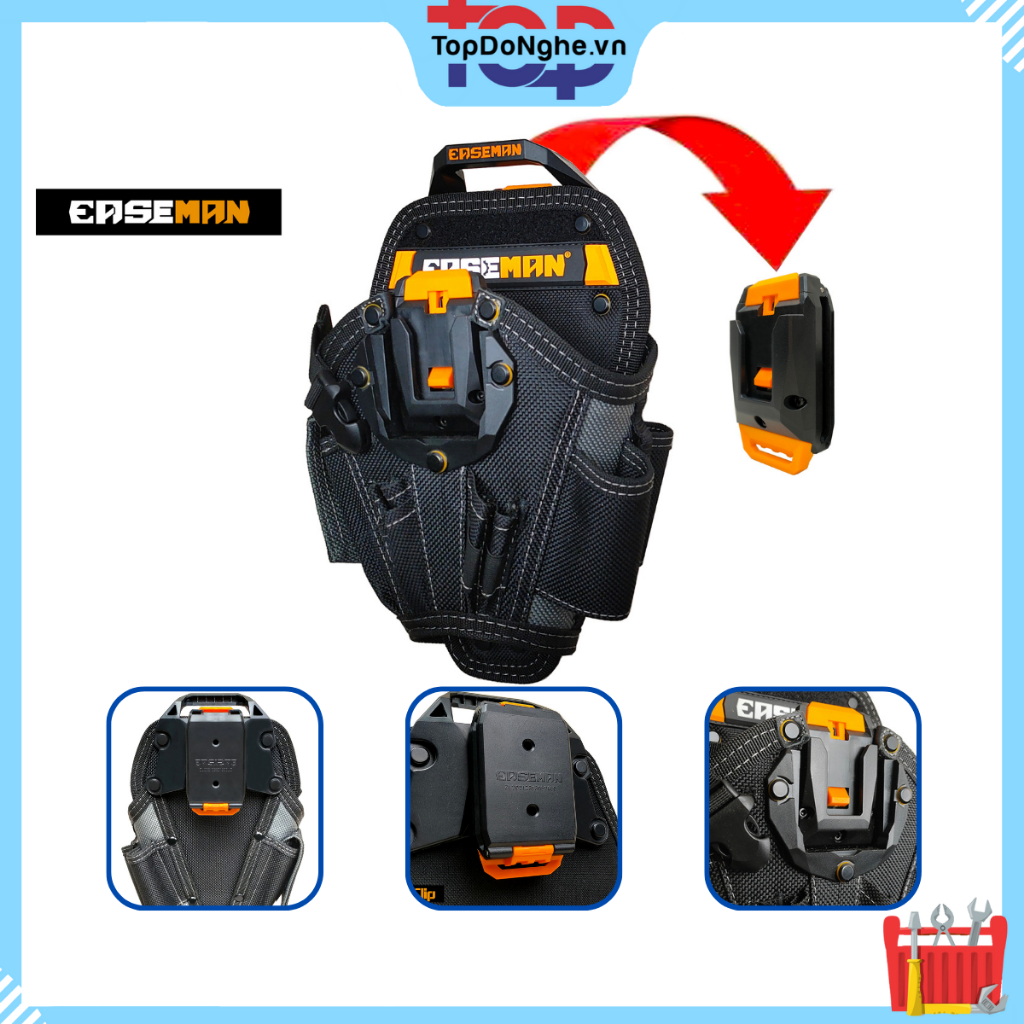 Túi đai đựng đồ nghề đeo bên hong lưng EASEMAN EM-004M dây đeo đựng máy khoan pin dụng cụ ốc vít ...