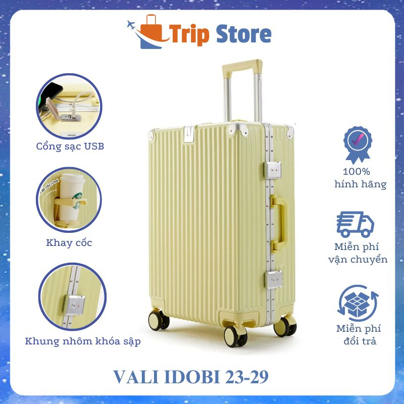 Vali Du Lịch Size 20 Inch Idobi 23-29, Vali Khung Nhôm Khóa Sập Tích ...