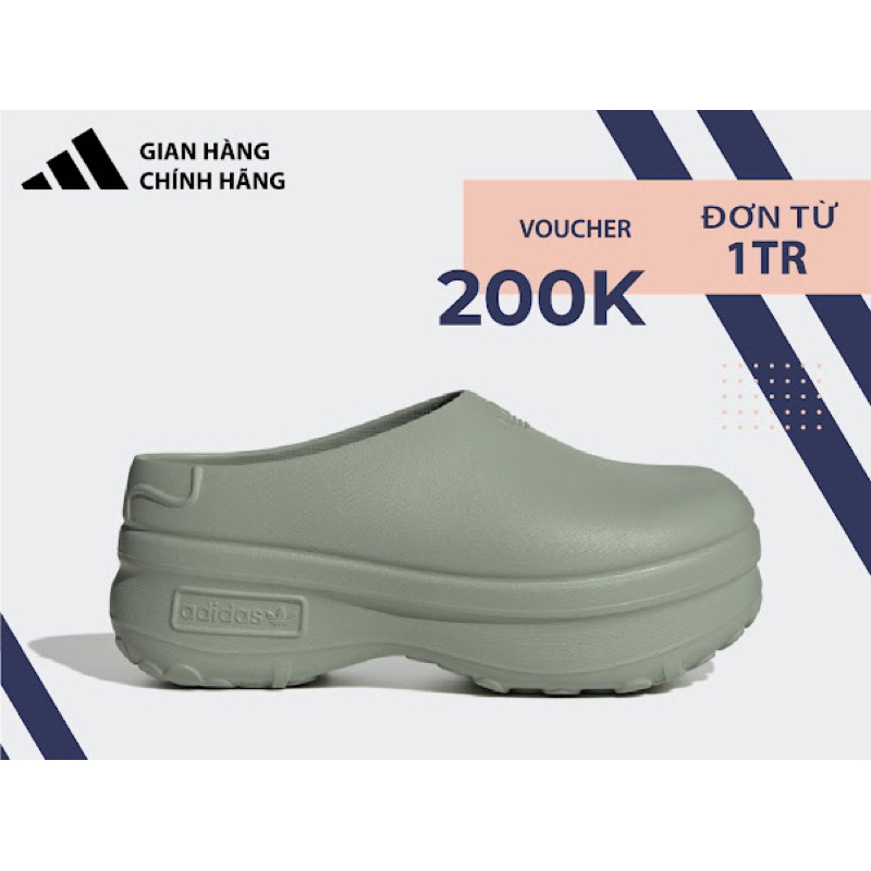 [ CHÍNH HÃNG ] Dép Adidas AdiFOM Stan Smith Mule Silver Green ’ IE7053 ...