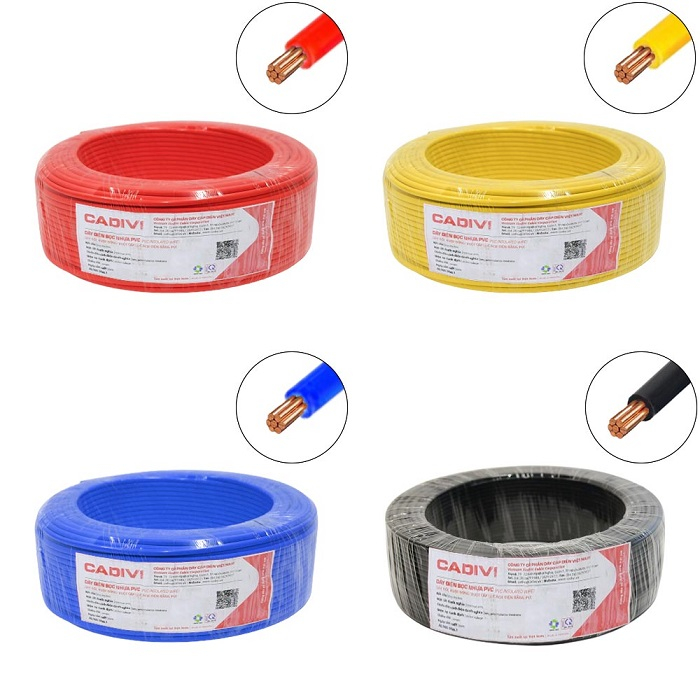 Dây điện CV-1, CV-1.5, CV-2.5 Cadivi - 0.6/1kV (Cuộn 100 mét) | Shopee Việt Nam