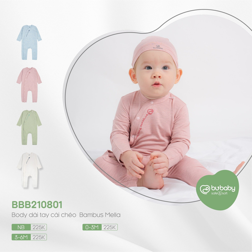 [Bu Đây] Body cài lệch dài tay bambus Mella BBB210801 Bu Baby | Shopee ...