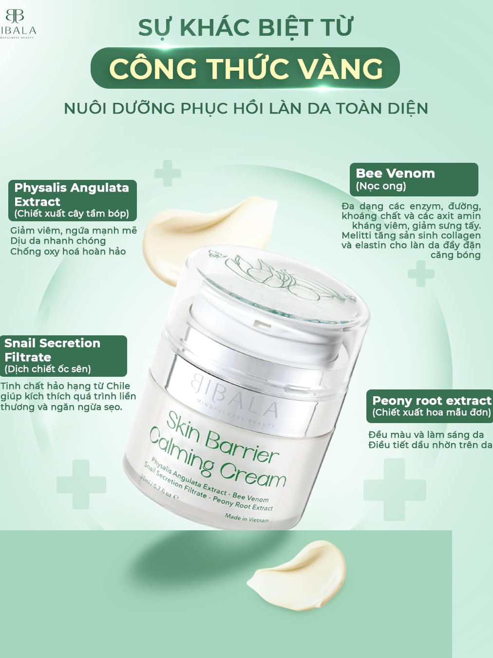 Kem dưỡng phục hồi, lành thương và làm giảm kích ứng Bibala SKIN BARRIER CALMING CREAM | Shopee ...