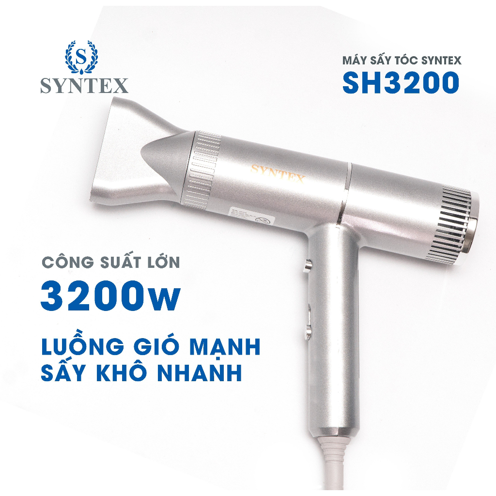 Máy sấy tóc cao cấp Syntex SH2200 / Syntex SH3200, sấy tạo ion âm ...