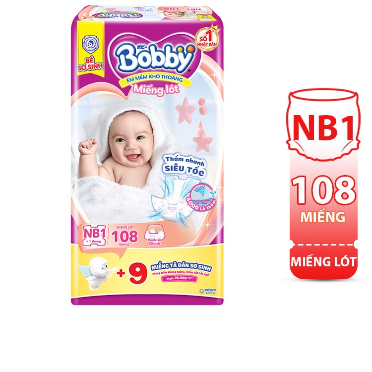 [Chính Hãng] Miếng Lót Bobby cho bé từ 0m+ NB1(100m) | Shopee Việt Nam