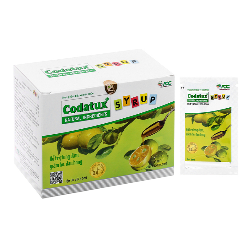 Codatux Syrup hỗ trợ giảm ho, long đờm (hộp 30 gói) | Shopee Việt Nam
