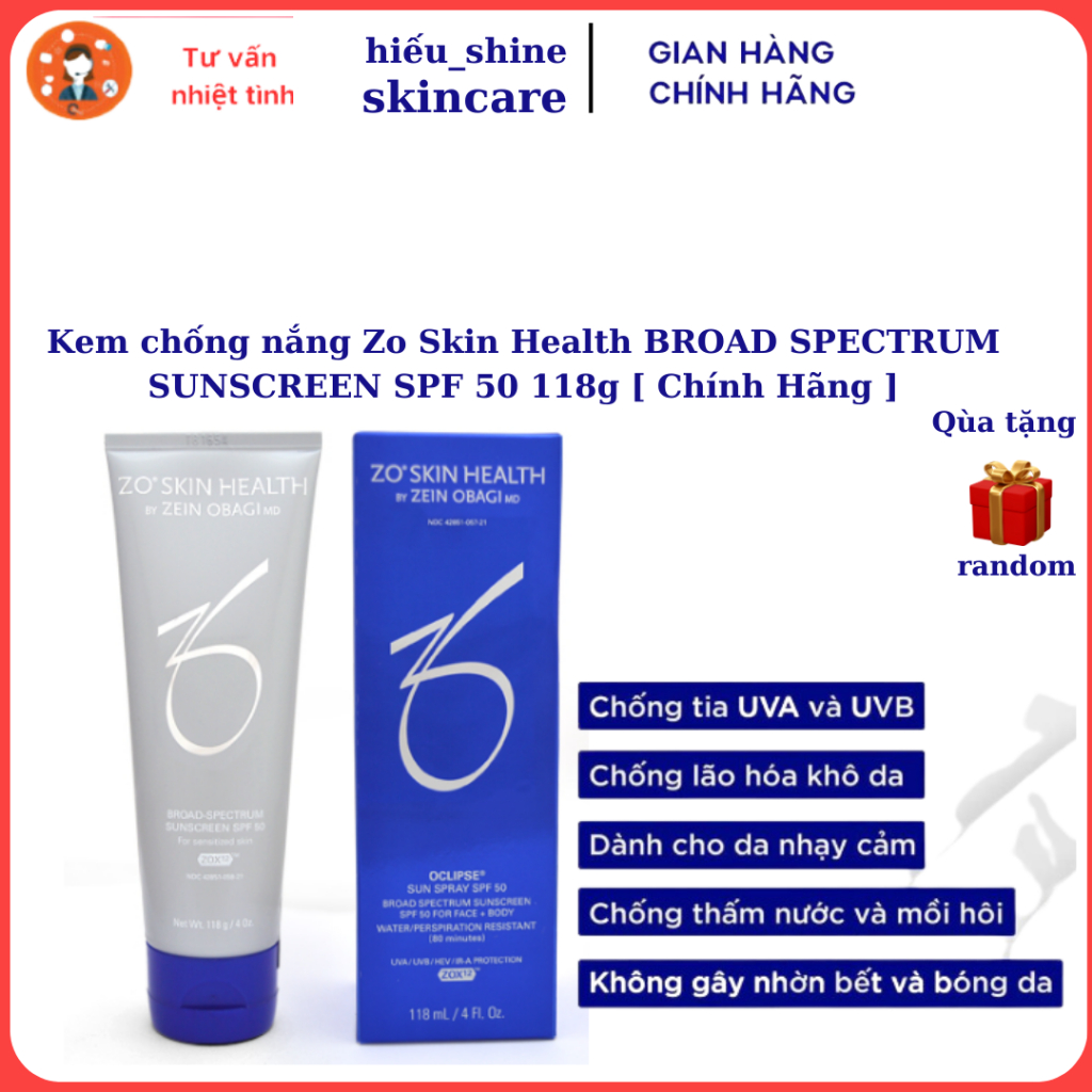 Kem chống nắng Zo Skin Health BROAD SPECTRUM SUNSCREEN SPF 50 118g ...