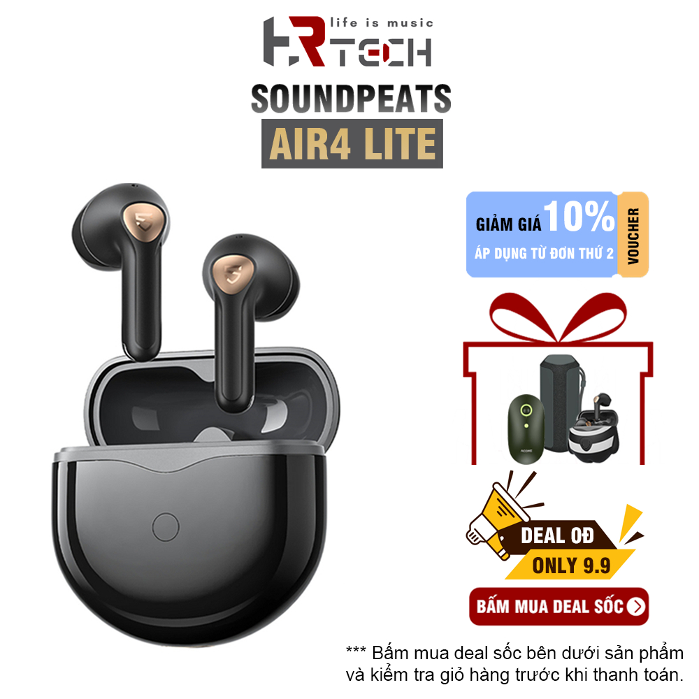 Tai Nghe Không Dây True Wireless Soundpeats Air4 Lite Bluetooth 5.3 Low Latency HiRes Audio LDAC ...