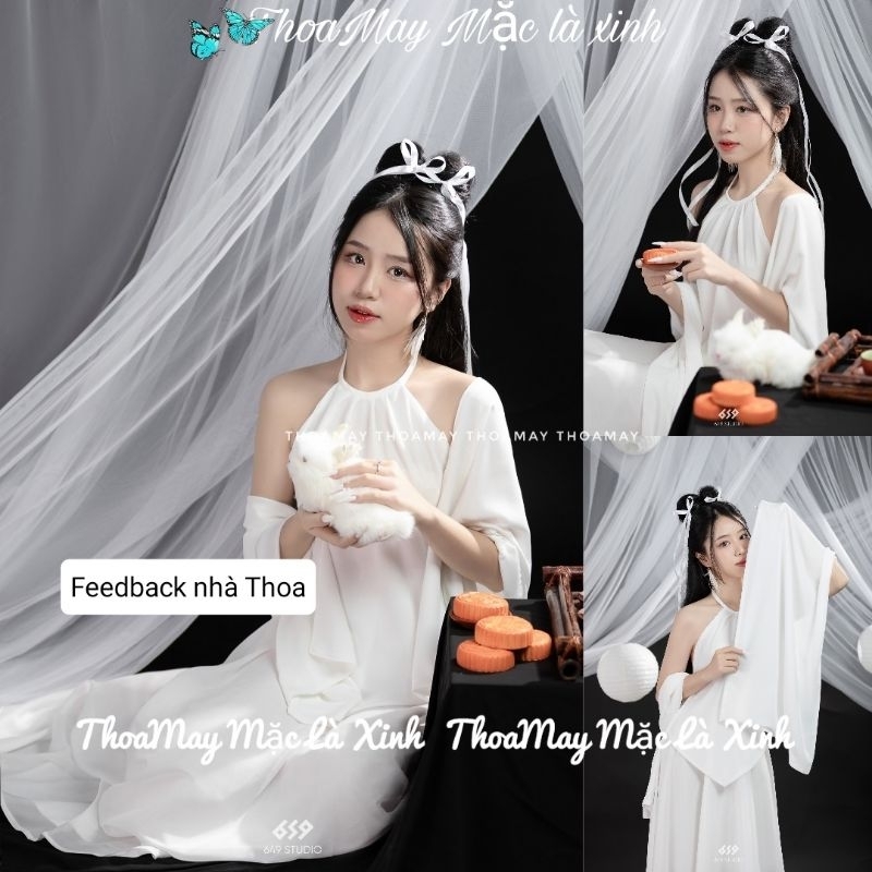 Áo yếm tết chụp hoa sen trung thu ảnh nghệ thuật yl 12 | Shopee Việt Nam