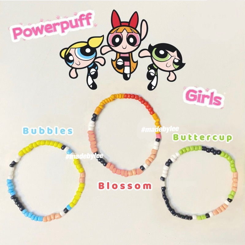 Vòng tay hạt cườm hoạt hình Powerpuff Girls Vòng tay hanmade Minions ...