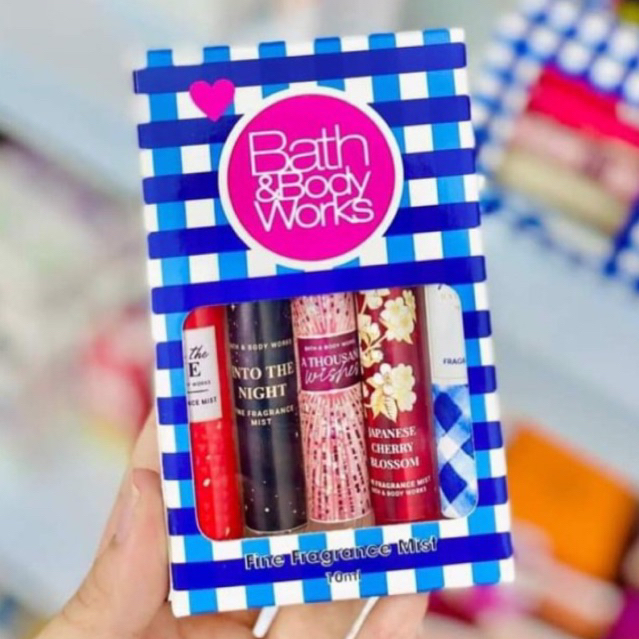 Set 5 chai xịt thơm body mist mini BATH AND BODY WORK 5ml (Giao Ngẫu ...