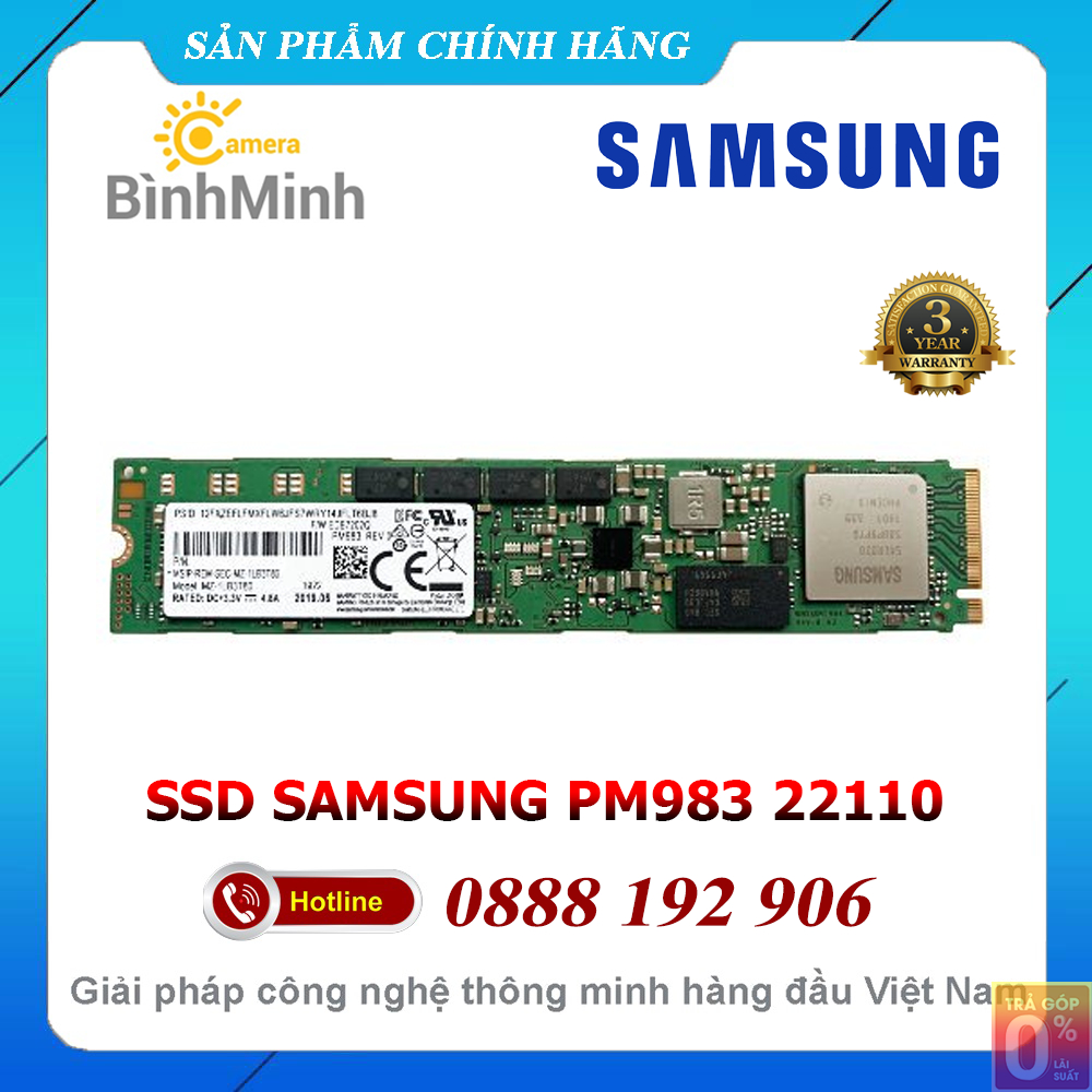 Ổ Cứng SSD 1.88TB Samsung PM983 - M2 NVMe PCIe Gen3x4 22110 - - BH 3 ...
