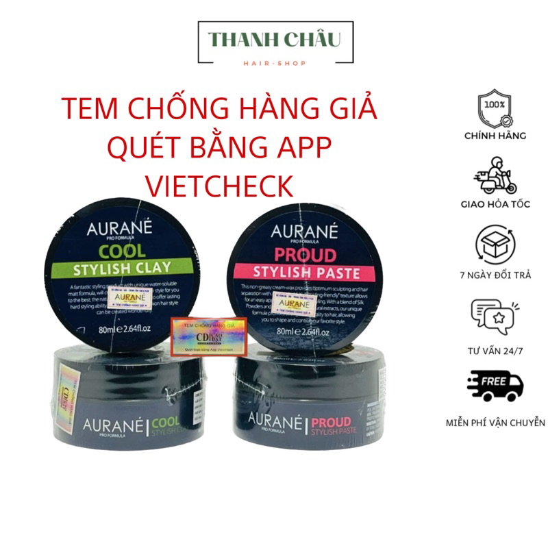 ( CÓ TEM 100% hàng chính hãng ) Sáp vuốt tóc nam aurane cool 80g ...