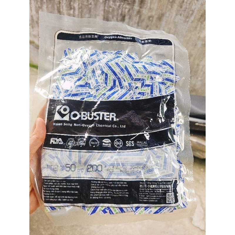 Túi hút ẩm oxy thực phẩm O-BUSTER / OXYTOC 50cc (XYE-50 200 gói nhỏ ...
