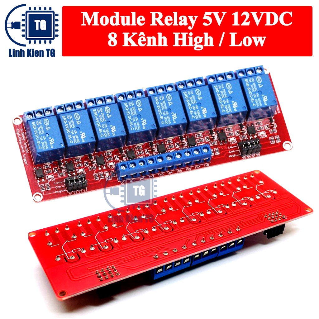 Module Relay 5V/12VDC 8 Kênh High / Low ( Sỉ- Lẻ) | Shopee Việt Nam