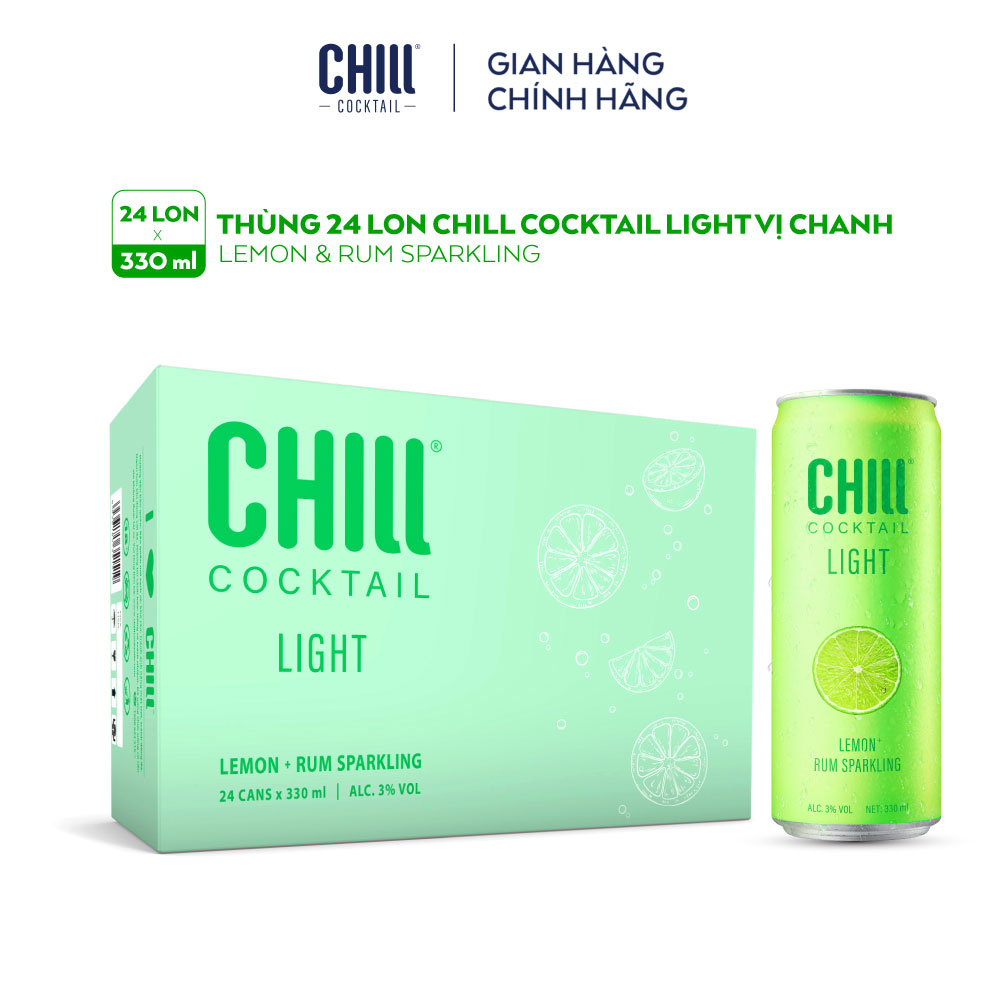 [Voucher 100K]Thùng 24 lon Chill Cocktail vị Chanh 330ml/lon | Shopee ...