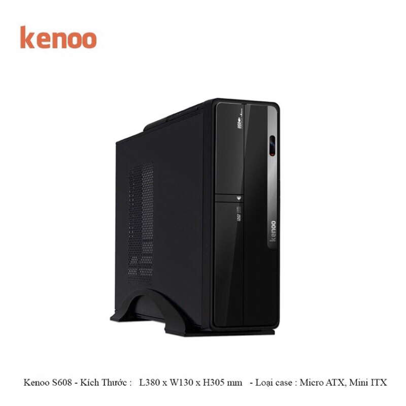 Vỏ case máy tính Kenoo mini S608- Nguồn máy tính Kenoo mini ATX 550 chính hãng | Shopee Việt Nam