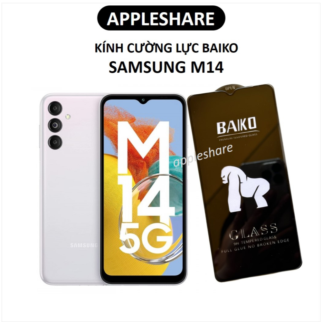 Kính cường lực BAIKO cho Samsung Galaxy M14/ A14 5G/ 4G phủ nano siêu mượt hạn chế bám vân tay ...
